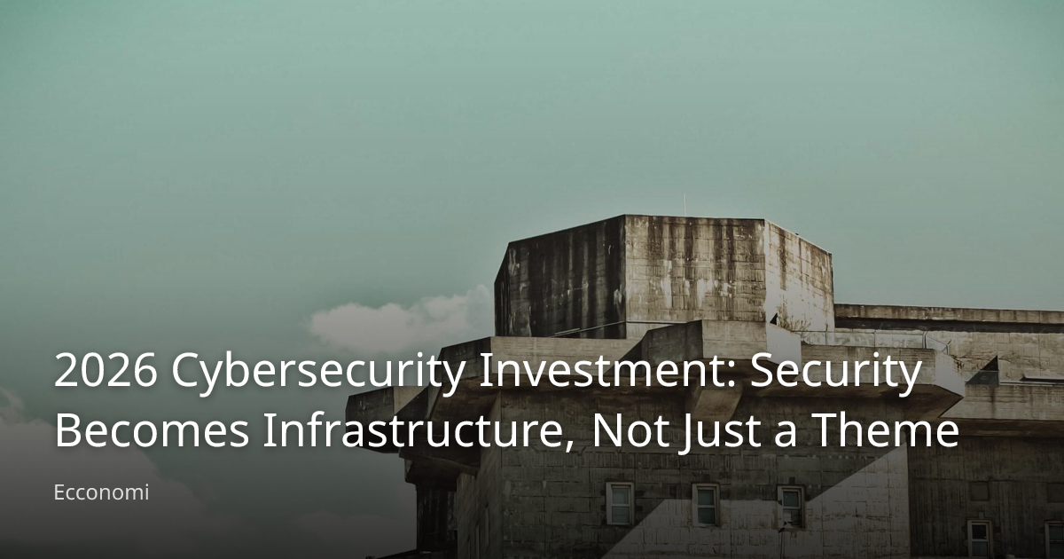 2026 Cybersecurity Investment: Security Becomes Infrastructure, Not ...