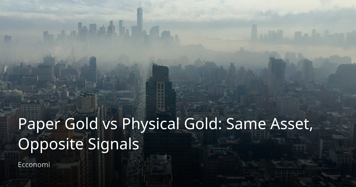 Paper Gold vs Physical Gold: Same Asset, Opposite Signals - Ecconomi