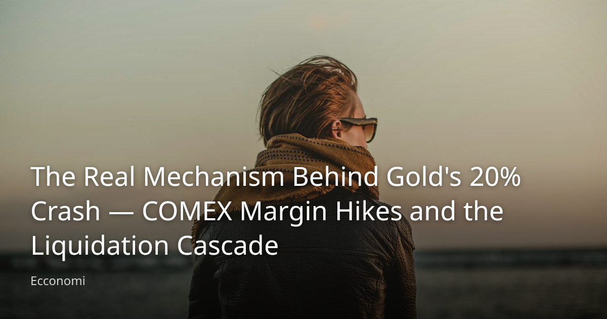 The Real Mechanism Behind Gold's 20% Crash — COMEX Margin Hikes and the ...
