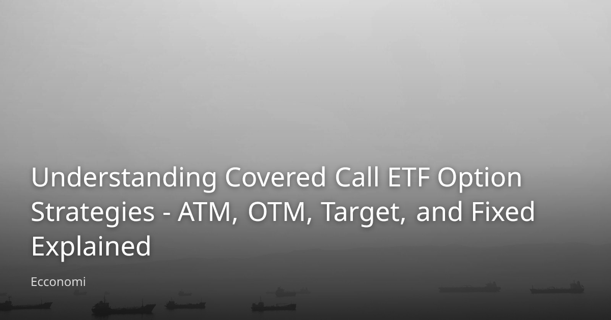 Understanding Covered Call ETF Option Strategies - ATM, OTM, Target ...