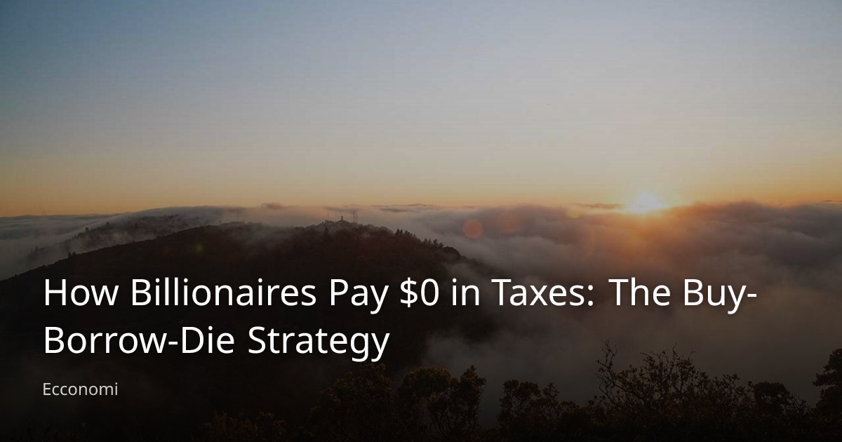 How Billionaires Pay $0 in Taxes: The Buy-Borrow-Die Strategy - Ecconomi